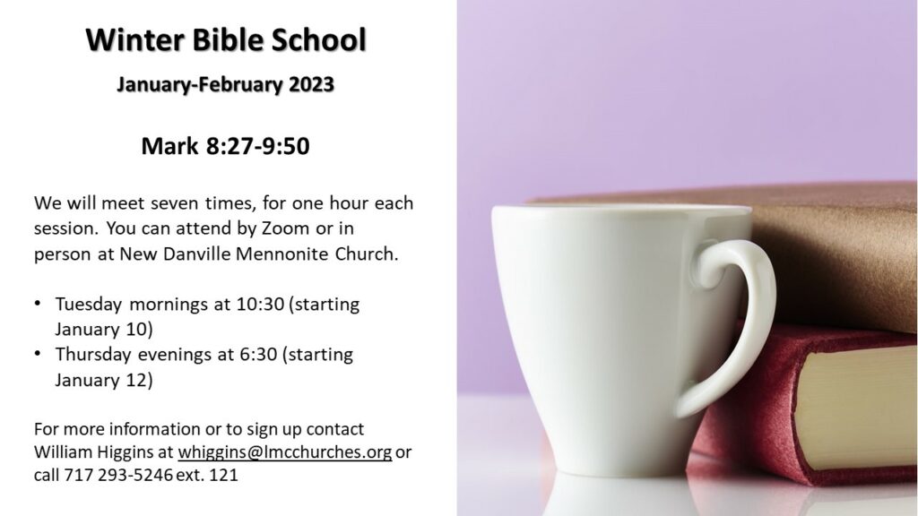 Winter Bible School - LMC – a fellowship of anabaptist churches